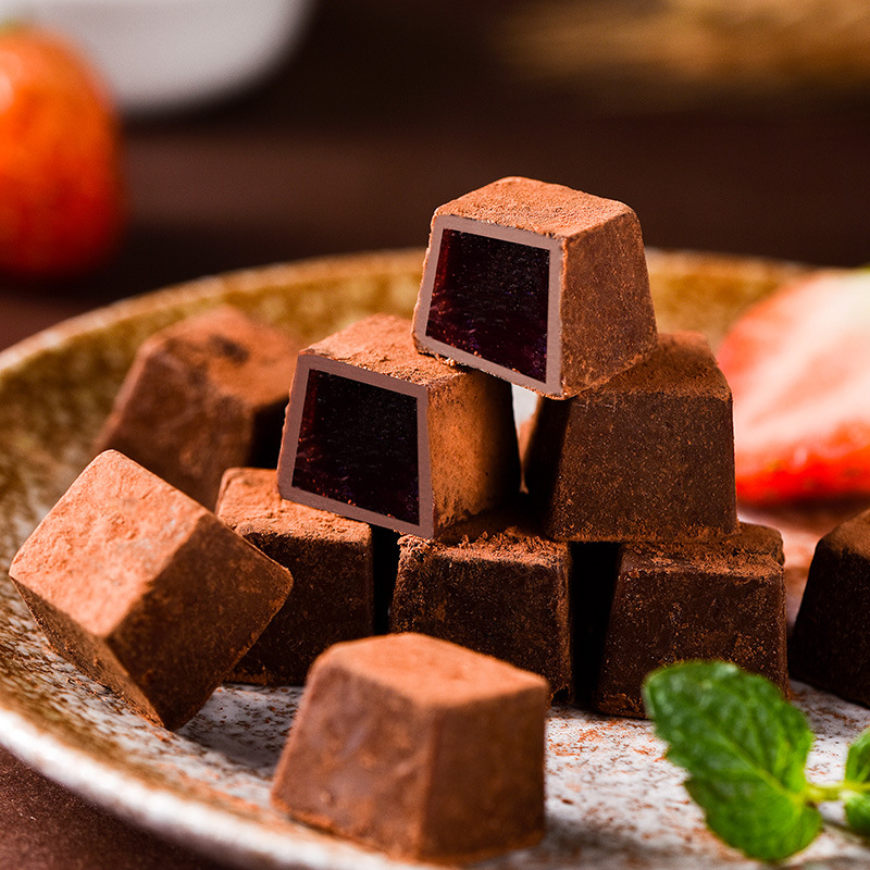 小满法思觅语送礼盒松露方形夹心巧克力桶装 158g*2桶_虎窝淘