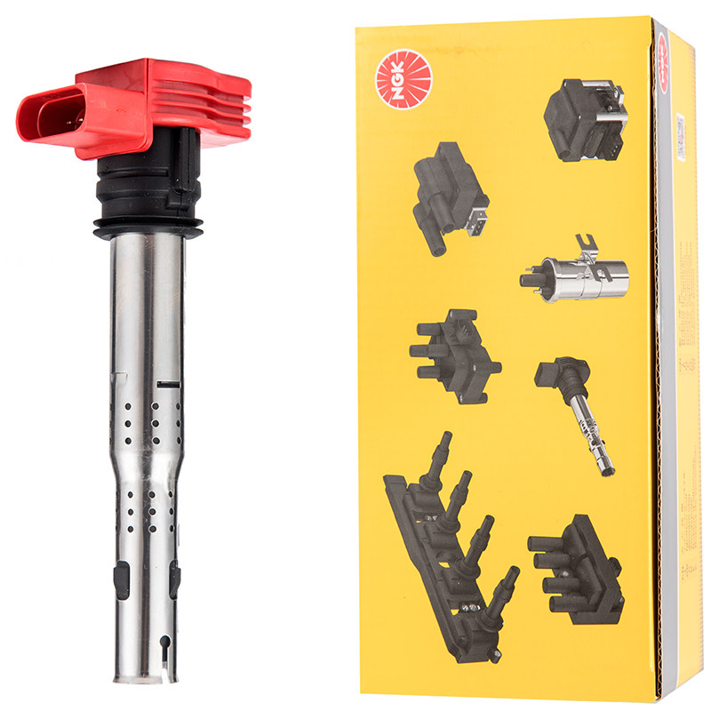 NGK红头点火线圈U5014适用奥迪A6L/A4/Q5/Q7辉昂途锐Cayenne卡宴_虎窝淘