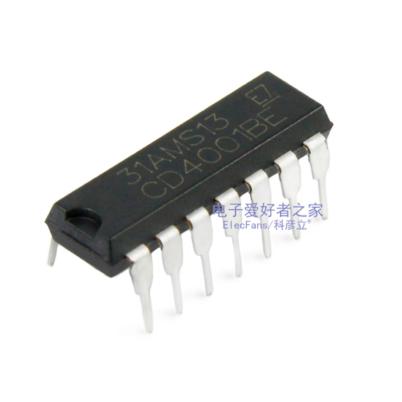 (5个)直插CD4001BE四2输入端或非门 DIP-14逻辑IC芯片 CD4001_虎窝淘