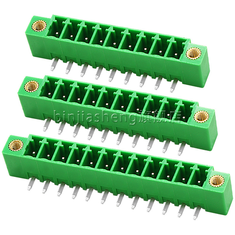 KF2EDGRM-3.81mm间距带耳定位弯针座2/3/4/5/6-12P插拔式接线端子_虎窝淘