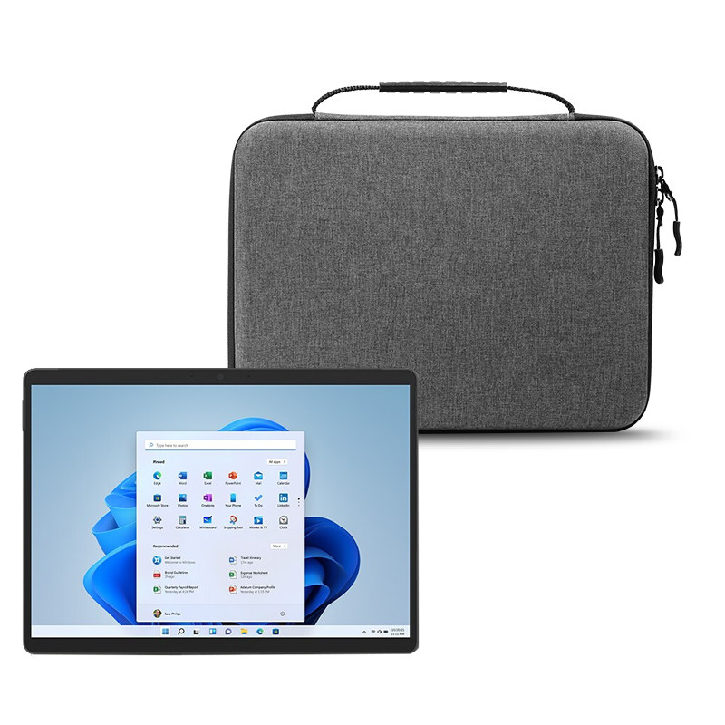 Surface Pro8内胆包13英寸保护套微软pro8二合一平板电脑包防摔防弯曲硬壳单肩商务手提包键盘鼠标收纳包_虎窝淘