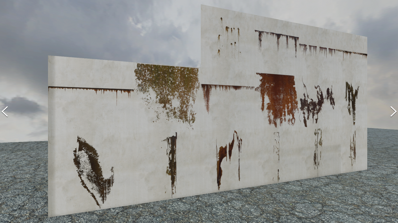 UE4 200种墙面地面污迹UE5污痕贴花材质200+ Grunge Decals_虎窝淘