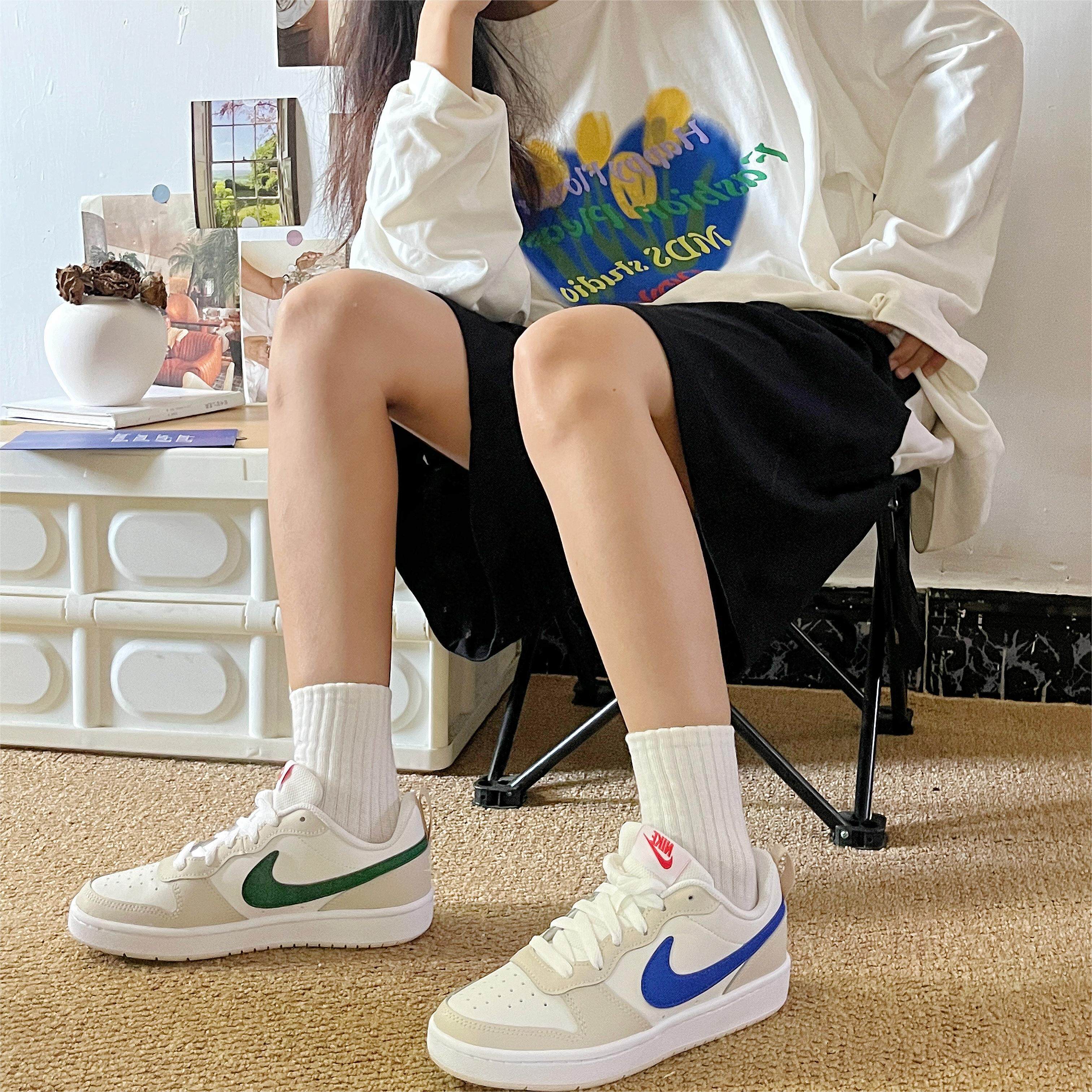Nike耐克CourtBorough奶油摩卡低帮运动休闲系列板鞋板鞋