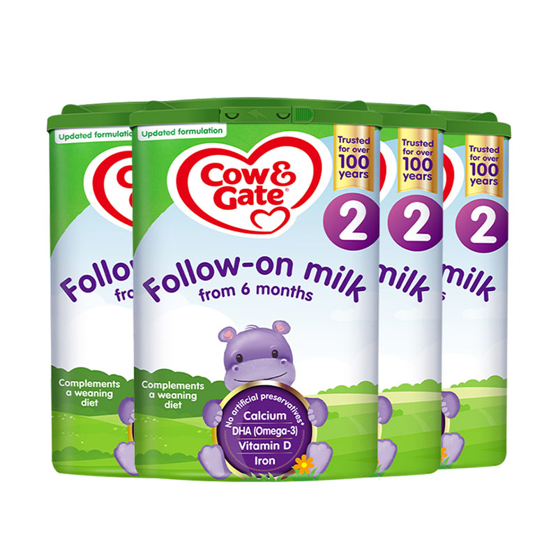 【官方授权】英国牛栏Cow&Gate2段婴儿奶粉英国原装进口800g*4罐_虎窝淘