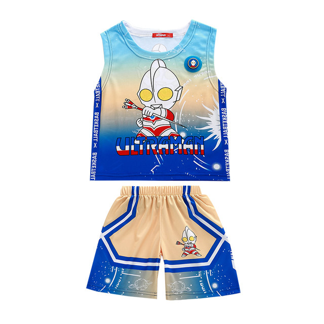Ultraman Clothes Boys Summer Suit Children's Summer Basketball Suit ...