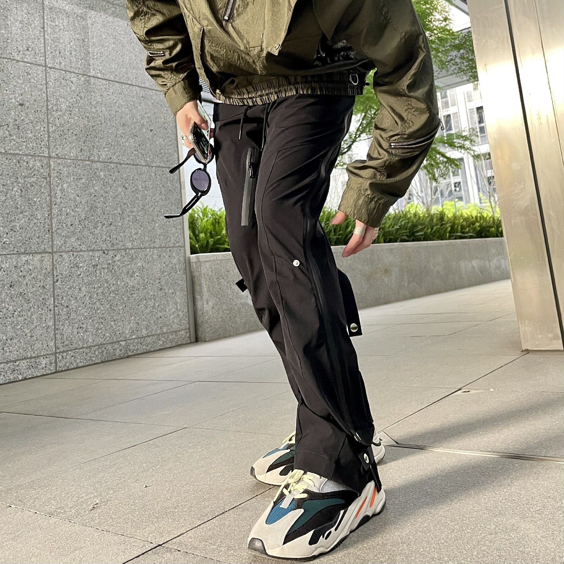 REART【新品】REBEL ZIP TRACK PANTS高密科技层防水拉链尼龙裤_虎窝淘