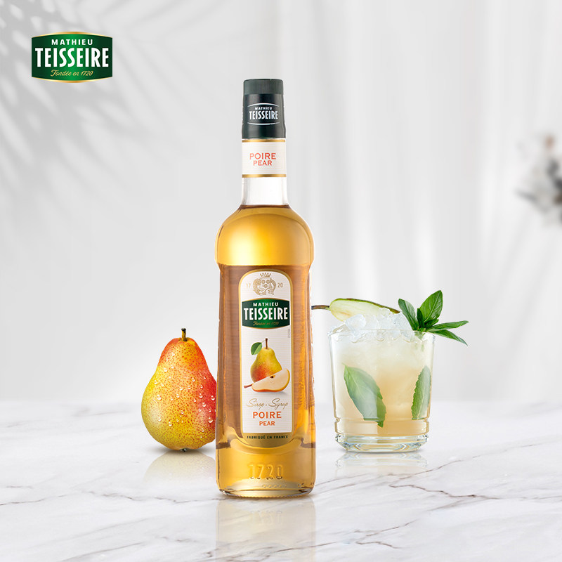 Teisseire帝斯乐梨子风味糖浆700ml果味饮品咖啡伴侣奶茶调酒原料_虎窝淘