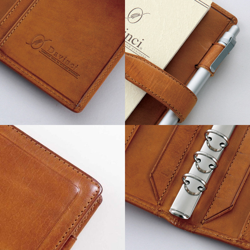 藤井Raymay Davinci达芬奇Roroma Classic艳味系统手帐圣书15/24mm牛革封皮巴川纸笔记本_虎窝淘