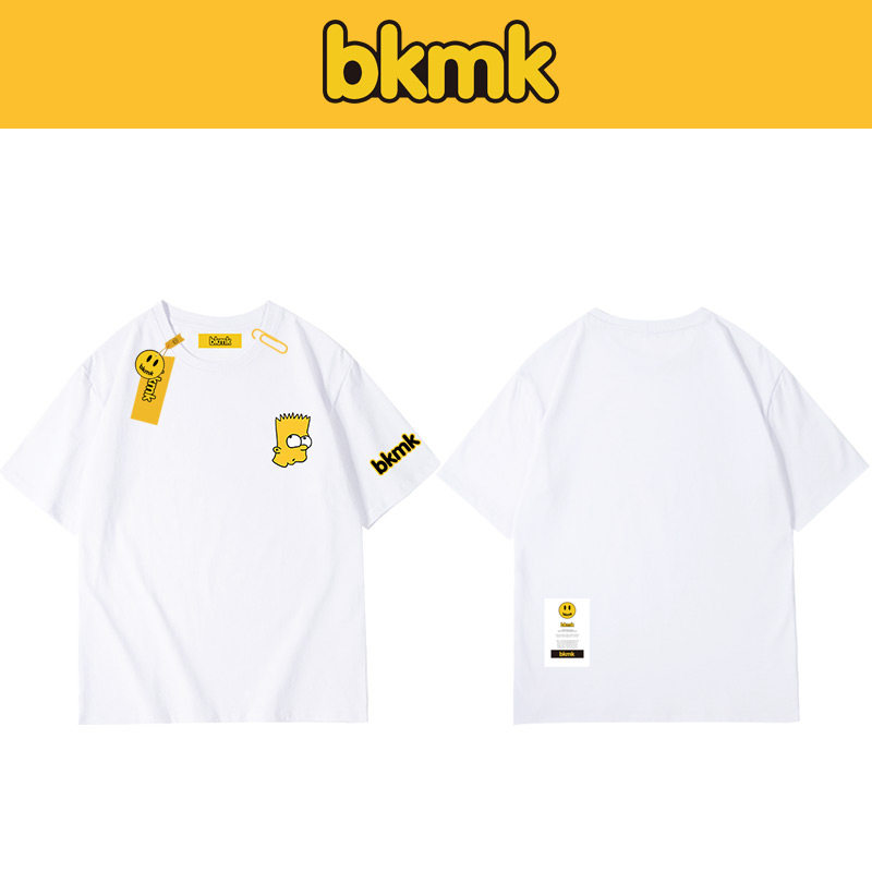 bkmk辛普森潮牌纯棉T恤男夏季美式潮流短袖情侣打底衫高级感高街_虎窝淘