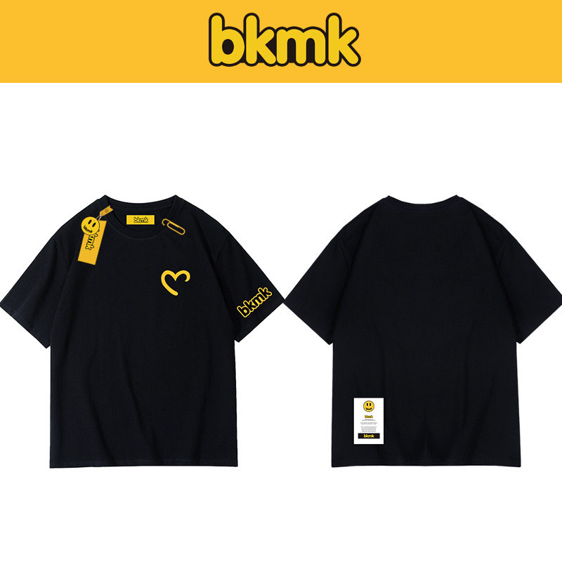 bkmk旗舰店官网短袖t恤男女款夏季运动爱心上衣印花字母情侣高街_虎窝淘