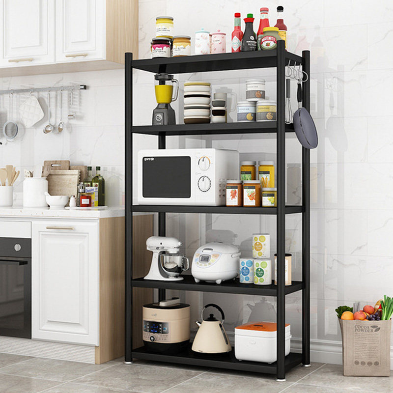 碳钢厨房置物架落地式多层微波炉架烤箱收纳架子锅架货架储物架_虎窝淘