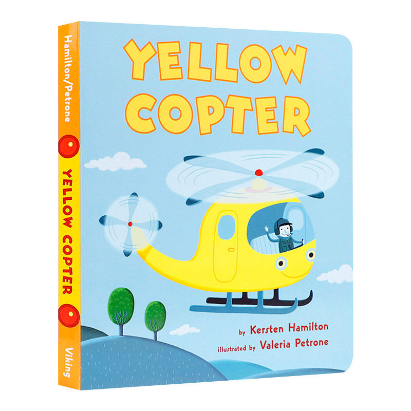 英文原版 Yellow Copter黄色直升机爱救援英文版绘本救援交通工具韵文童谣绘本英语启蒙图画书儿童外文书_虎窝淘
