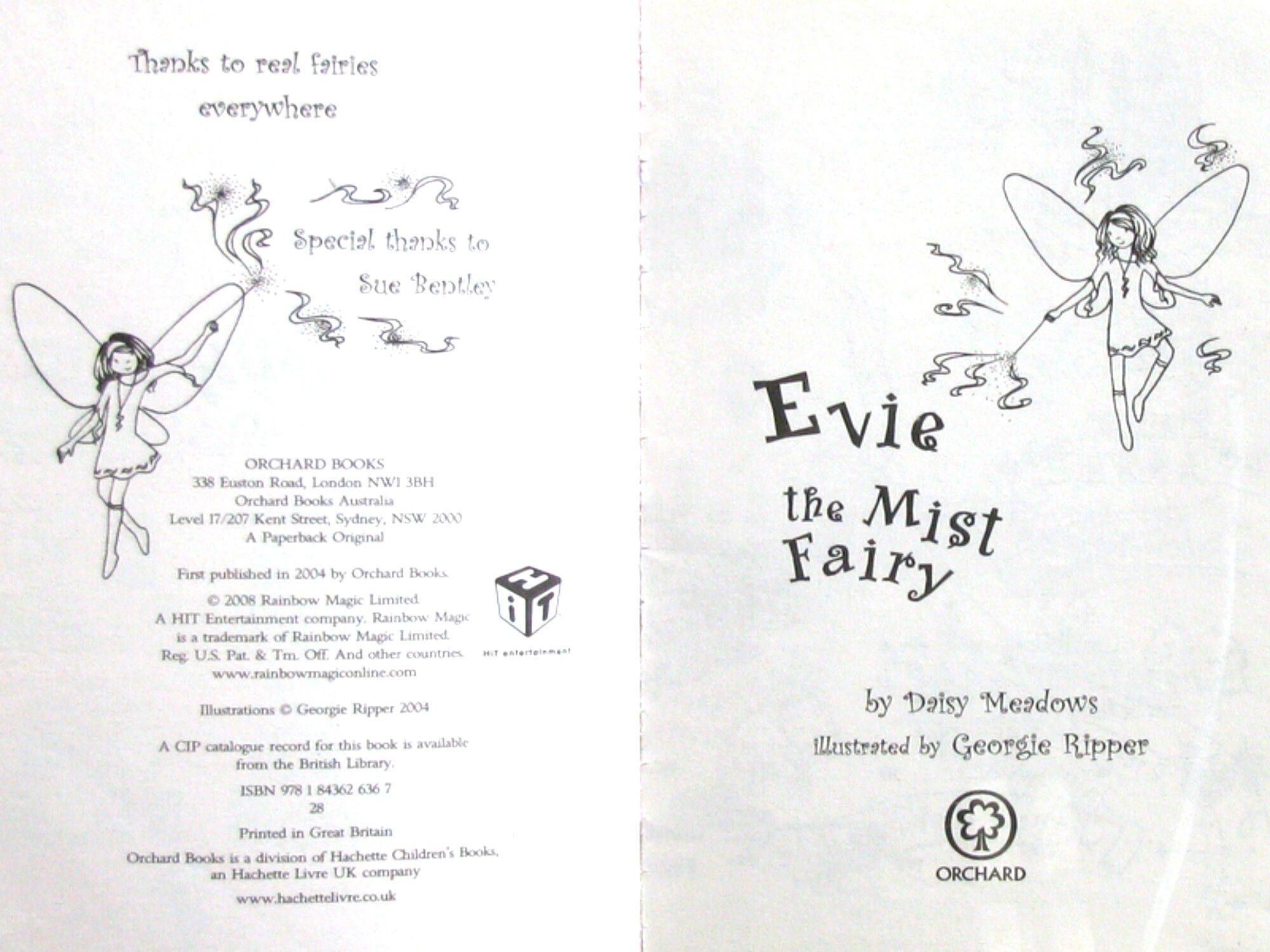 Rainbow Magic: Evie the Mist fairy by Daisy Meadows平装Orchard Books彩虹魔法 ...