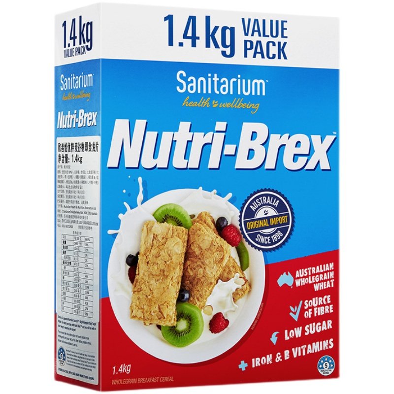 澳洲进口NutriBrex欣善怡麦片低脂健身代餐全麦谷物早餐即食1.4kg_虎窝淘