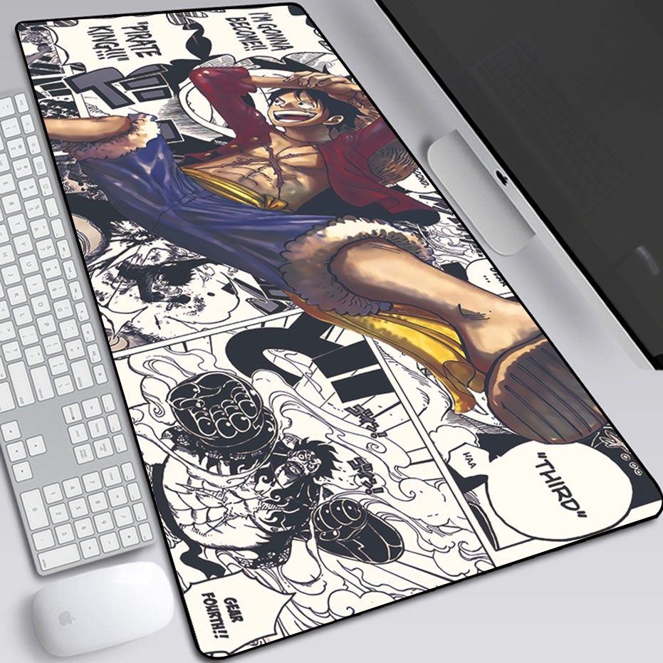 One Piece Gaming Mouse Pad Large Cartoon Anime Rubber Mouse_虎窝淘