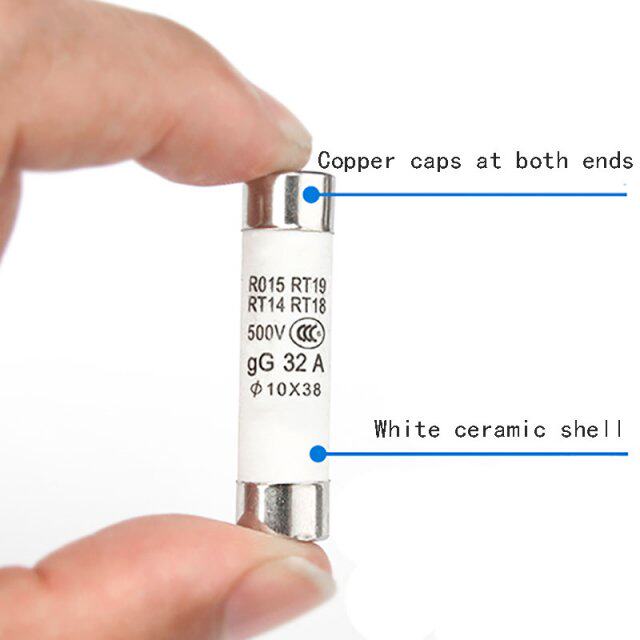 10 piece 10*38mm Fast blow Ceramic Fuse RO15 380V 500V 1A 2A_虎窝淘