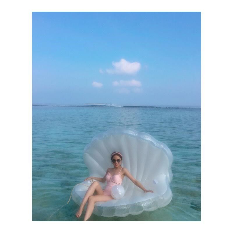 170*130*110CM Inflatable Seashell Pool Float Giant Inflatabl_虎窝淘