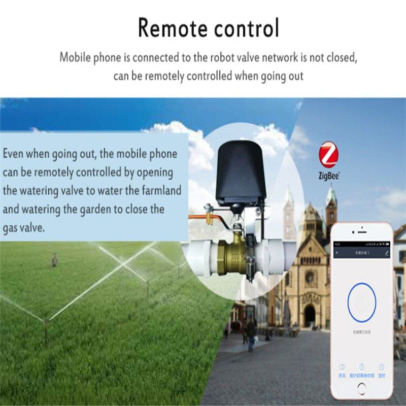 Smart Home Zigbee Tuya APP Control Switch Valve Smart Water/_虎窝淘