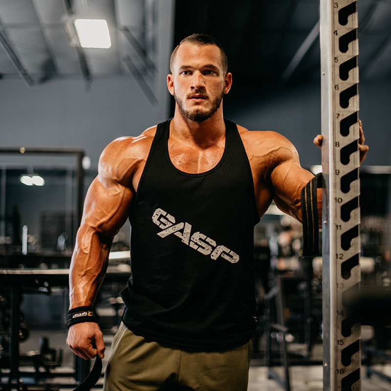 GASP盖世璞旗舰Vintage T-back纯棉宽松健身运动窄背心男士220446_虎窝淘