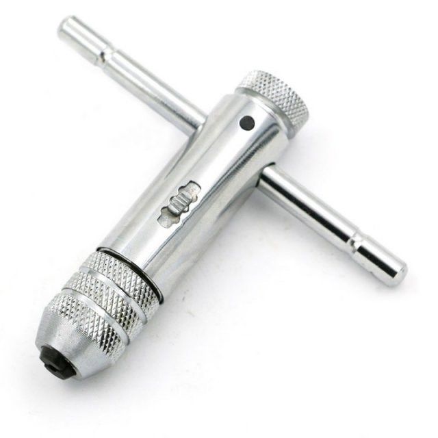 5Pcs M3-M8 T-Handle Ratchet Tap Wrench Adjustable Machinist_虎窝淘