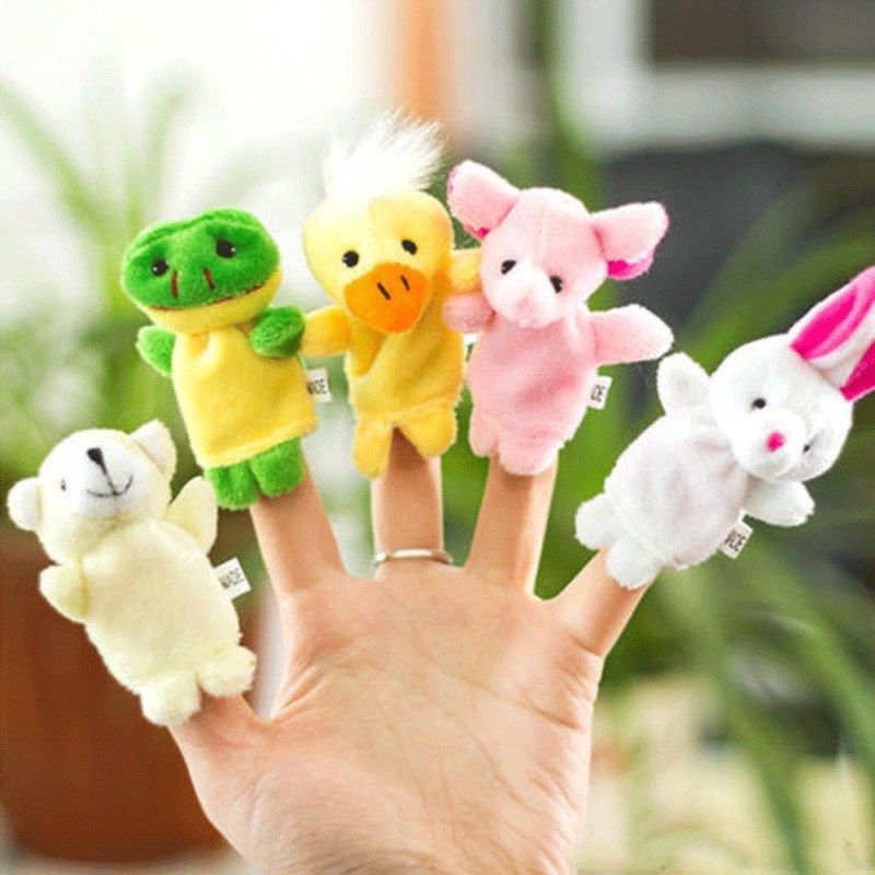 10Pcs/Pack Baby Kids Finger Animal Educational Story Toys Pu_虎窝淘