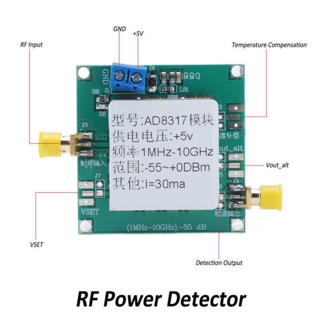 5V DC RF Module AD8317 1M HZ To 10G Hz 1.6mm Dual Panel RF P_虎窝淘