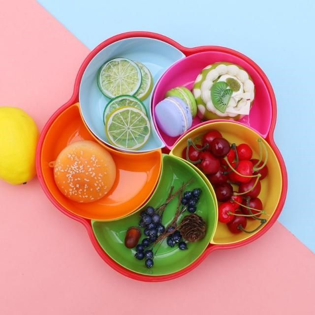 Multi-function Snack Plates Candy Box With Lid Home Large Ca_虎窝淘