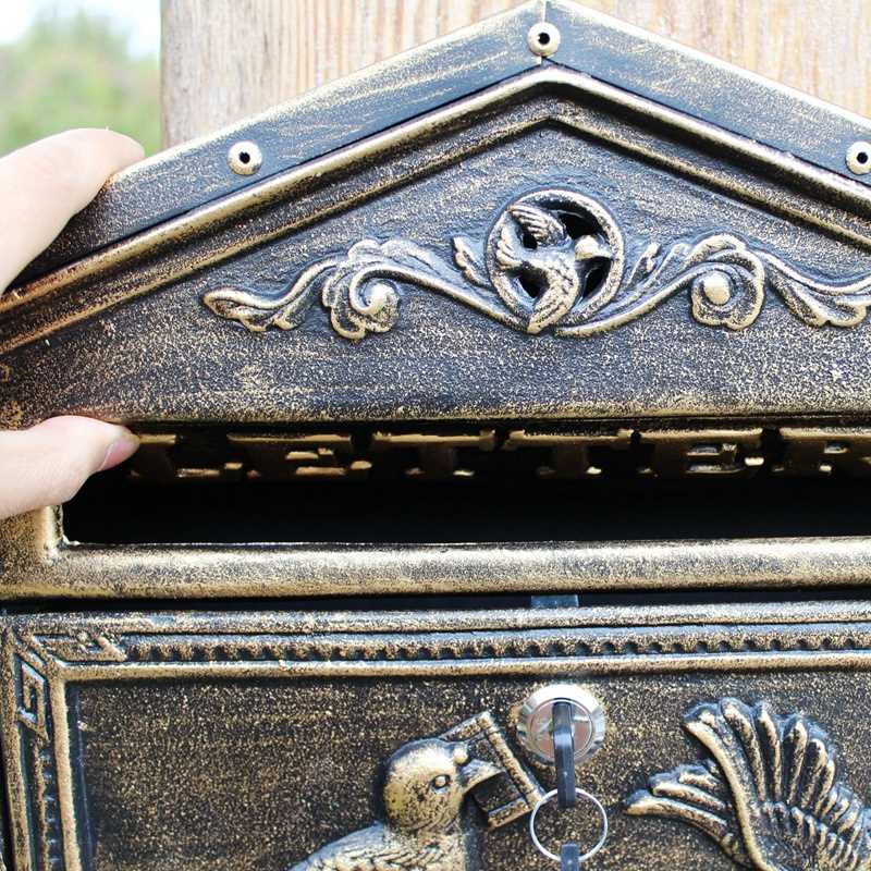 House Shaped Birds Outdoor Iron Wall Letters Box In Dark_虎窝淘