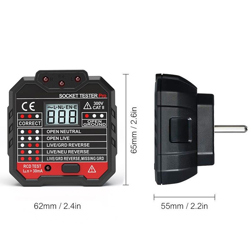 Socket Tester Voltage Tester Socket Detector Ground Zero Lin_虎窝淘