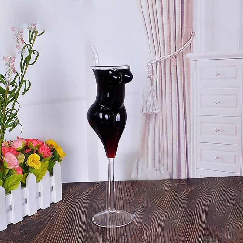 Creative Wine Glass Cup Human Body Shape Bottles Whiskey Bee_虎窝淘
