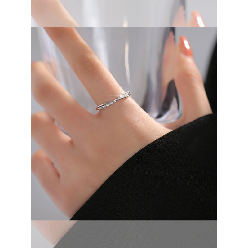 香港【设计师】Chic Know微镶莫比乌斯戒指女设计感小众个性指环_虎窝淘