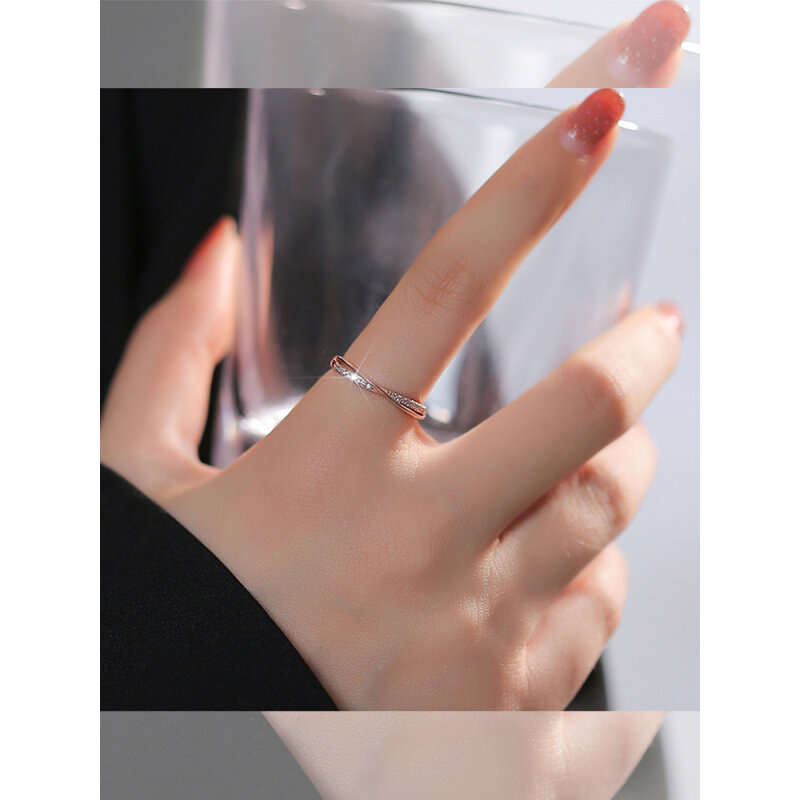 香港【设计师】Chic Know微镶莫比乌斯戒指女设计感小众个性指环_虎窝淘