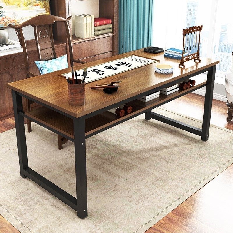 实木书桌中式书画桌画案南榆木国学桌写字台办公桌书法桌家用桌子_虎窝淘