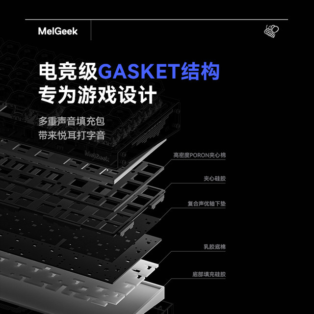 MelGeek Real 67 Magnetic Axis Keyboard E-sports Game RGB Magneto Sacred ...