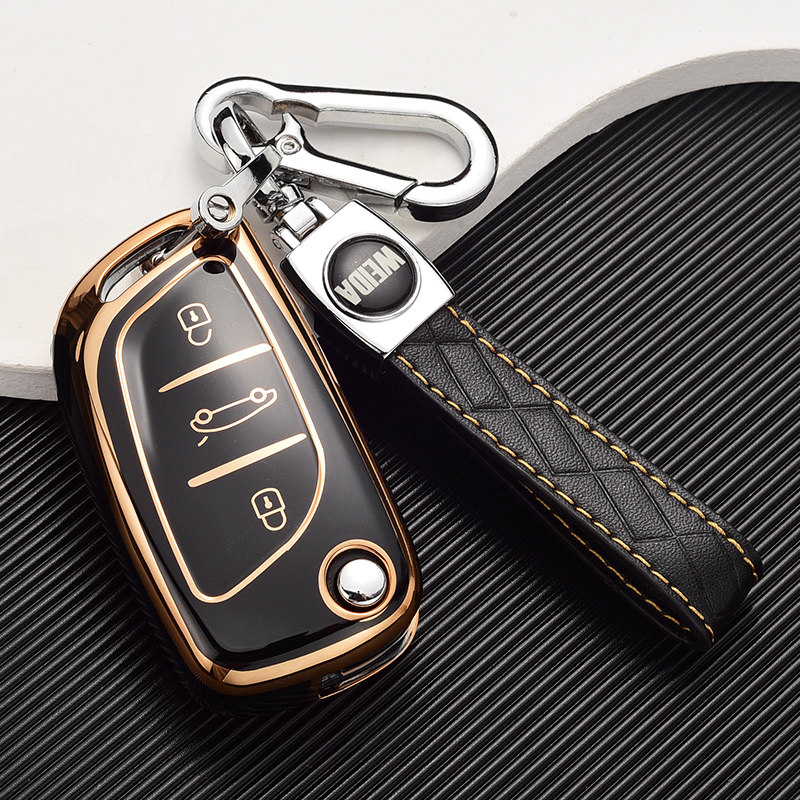 专用东风雪铁龙钥匙套c5老款DS4S包5LS扣DS6高档C4汽车改装钥匙套_虎窝淘