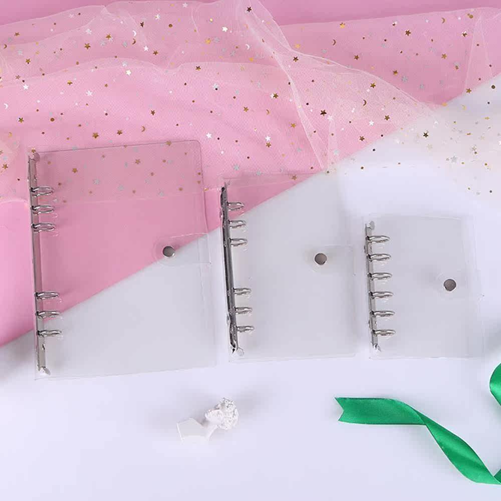 *1pc Transparent Color Plastic File Folder A5/A6/A7 Ring Le_虎窝淘