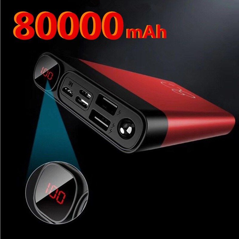 Large capacity 80,000mAh Power Bank Quick Charge dual USB Fa_虎窝淘
