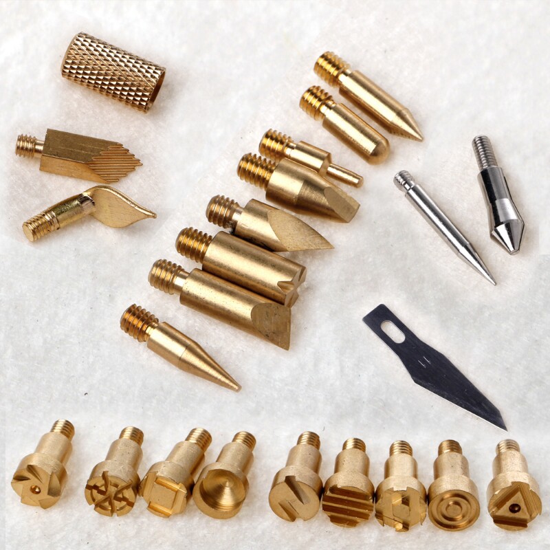 NEW 22 Pcs Wood Burning Pen Tips Stencil Soldering Iron Pyro_虎窝淘