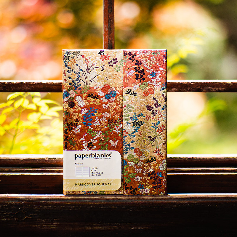 paperblanks笔记本子日本和服系列记事日记手账复古文艺精致印花无酸纸手帐大学生创意文具生日礼物礼品红花_虎窝淘