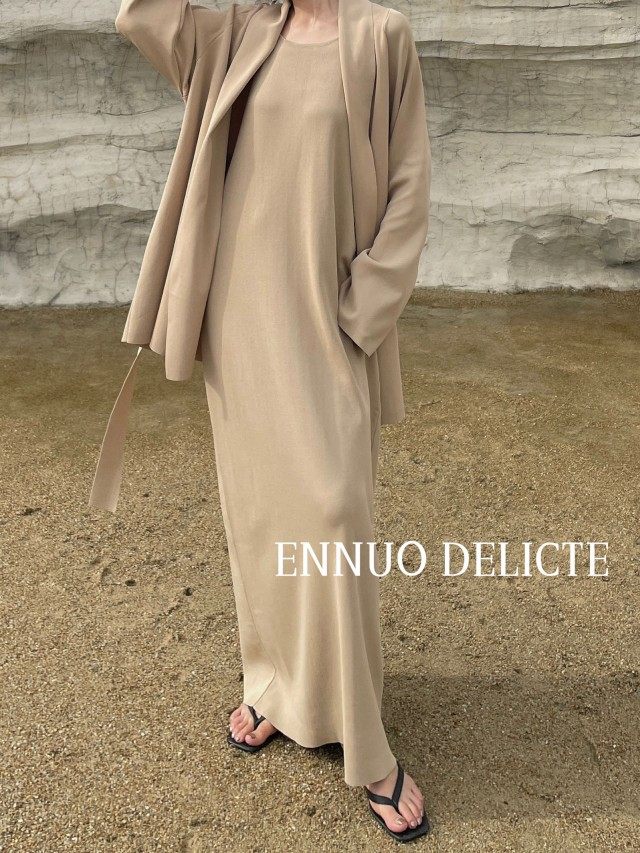 ENNUO恩诺春季新款韩版针织中款轮廓形慵懒风宽松开衫毛衣外套女_虎窝淘