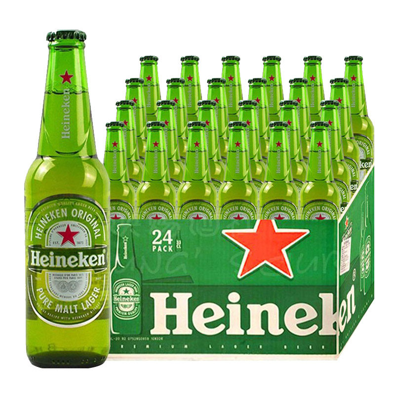 Heineken意大利原装进口啤酒喜力啤酒330ml*24瓶装整箱精酿拉格_虎窝淘
