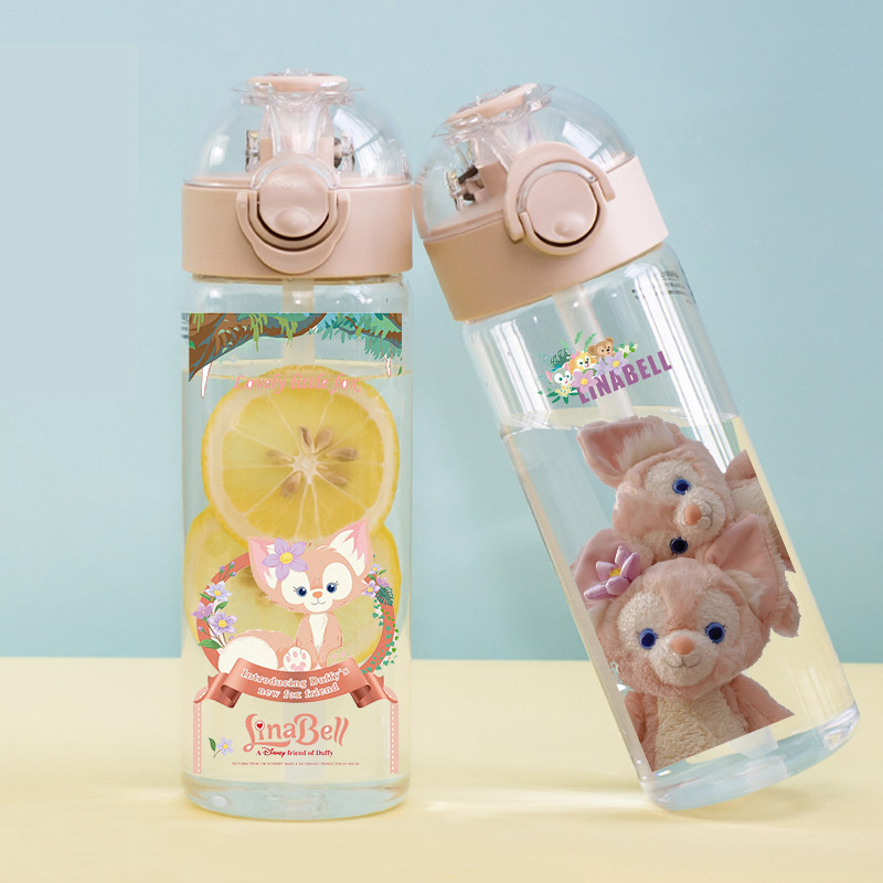 玲娜贝儿LinaBell吸管杯透明塑料杯大容量水杯女高颜值杯子防摔_虎窝淘