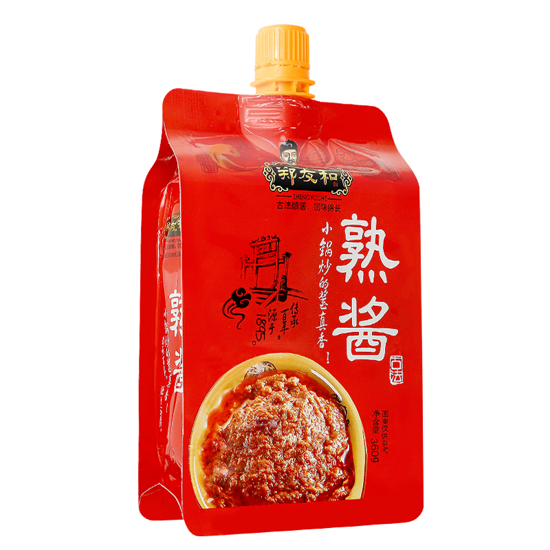 360g*2袋东北熟酱郑友和大豆酱黄豆酱农家酱豆瓣酱葱蘸酱蘸菜酱料_虎窝淘