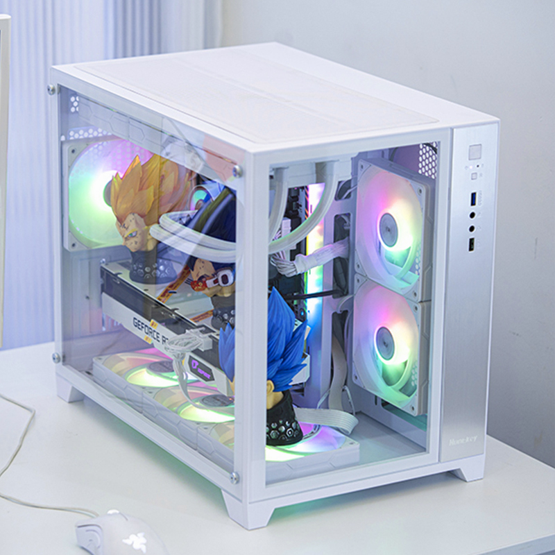 航嘉S960暴风雪X海景房电脑机箱台式主机m-atx白色360水冷迷你920_虎窝淘