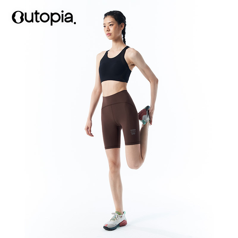 Soul Run 8寸中腰压缩速干半弹女士紧身短裤*后腰口袋| Outopia_虎窝淘
