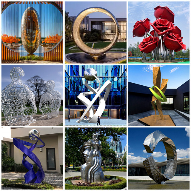 Large stainless steel sculpture outdoor garden landscape urban sales ...