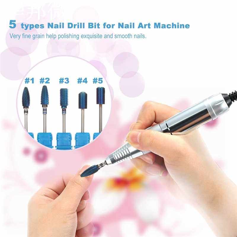 Blue Tungsten Carbide Burrs Nano Coating Nail Drill Bit Meta_虎窝淘