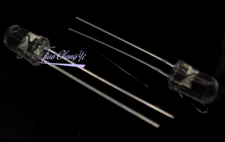 100PCS UV LED Diode DIP 3mm 5mm Diodes Clear UV 395nm LED U_虎窝淘