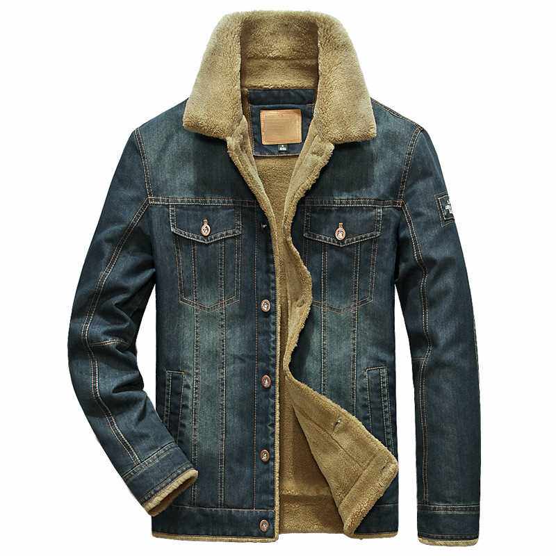 Brand Denim Jacket Men Winter Windbreaker Warm Mens Jackets_虎窝淘