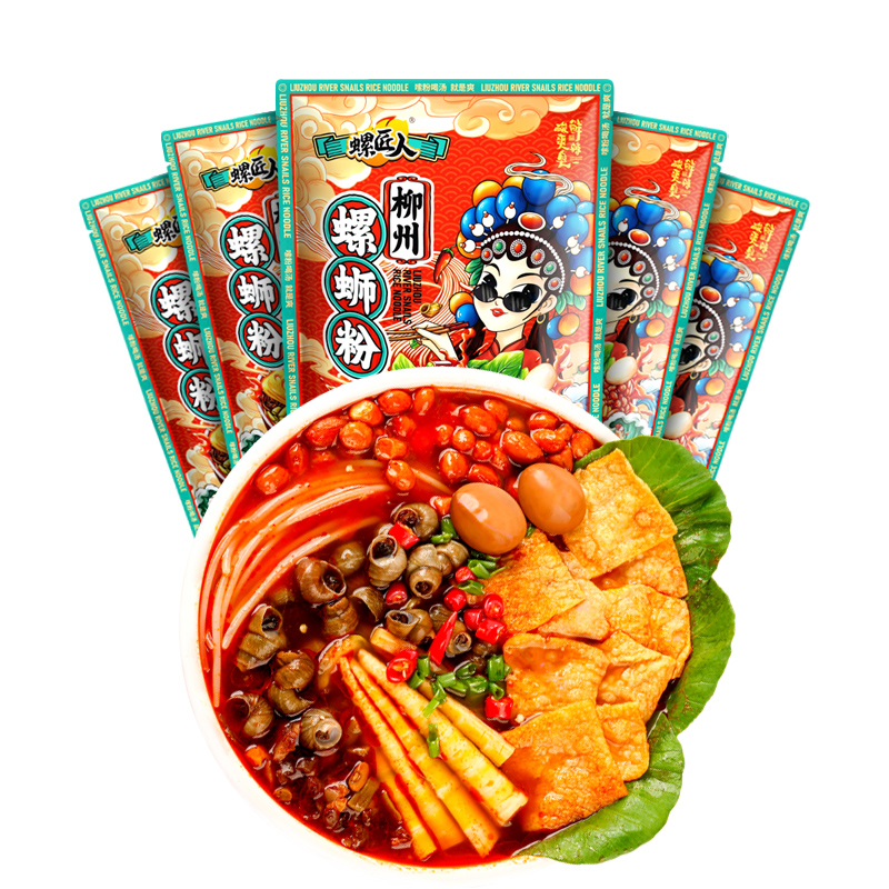 螺匠人柳州螺蛳粉370g广西正宗特产螺狮粉原味酸辣粉螺丝粉速食_虎窝淘